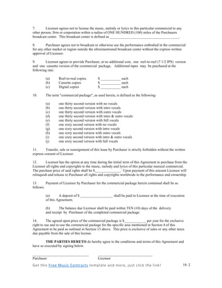 Commercial music contract | PDF