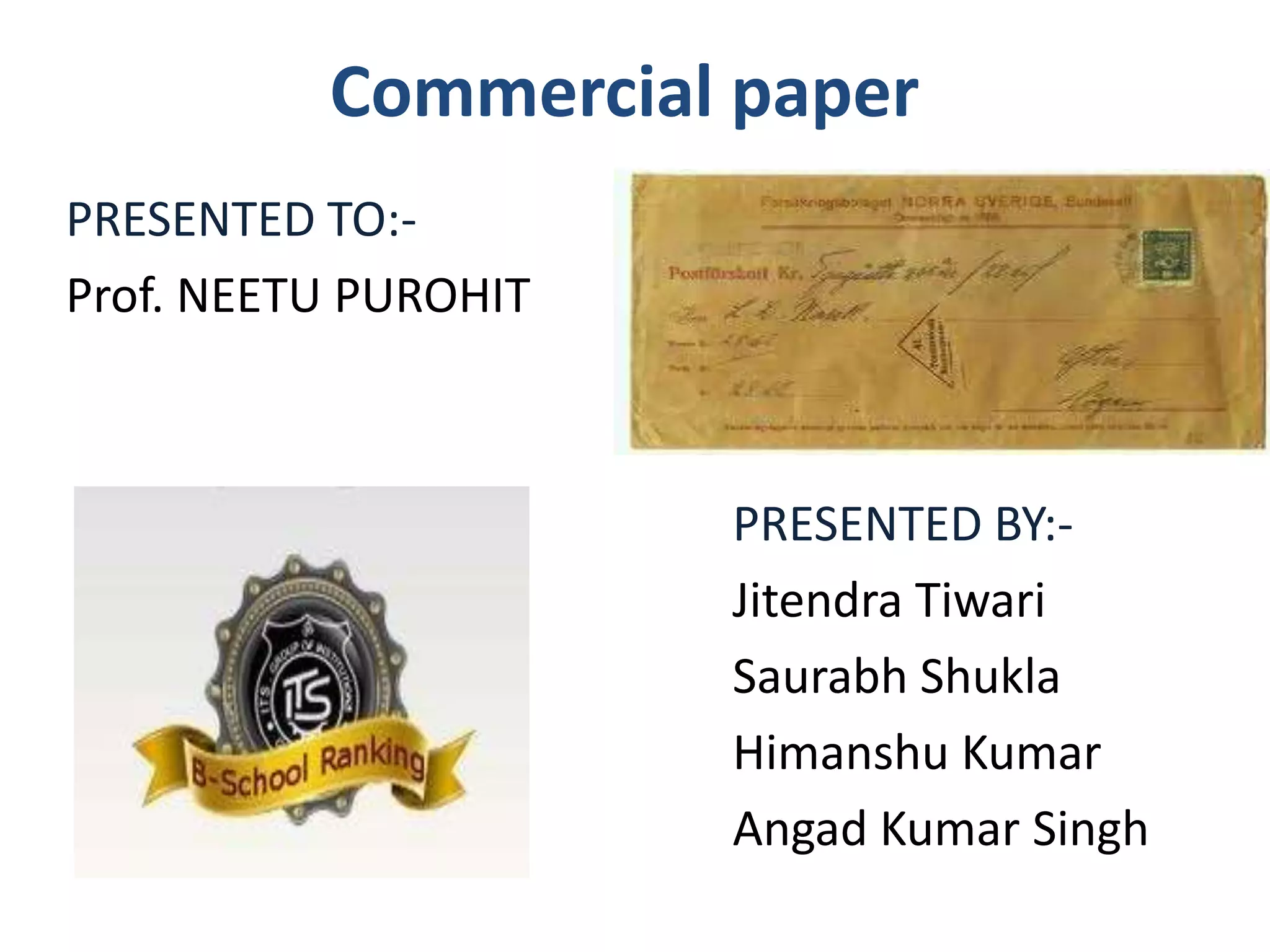 Commercial paper | PPTX