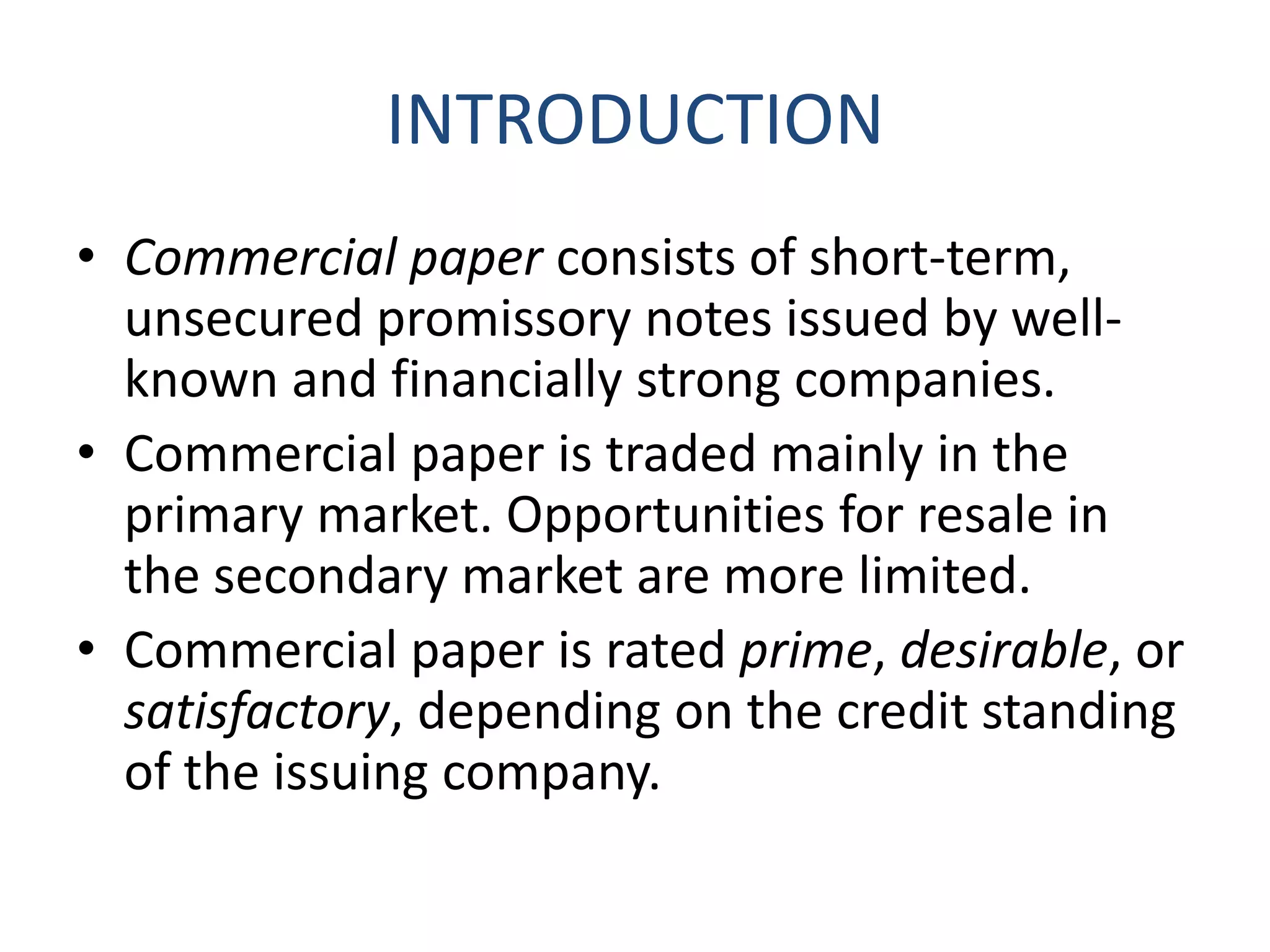 Commercial paper | PPTX