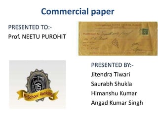 Commercial Paper Example
