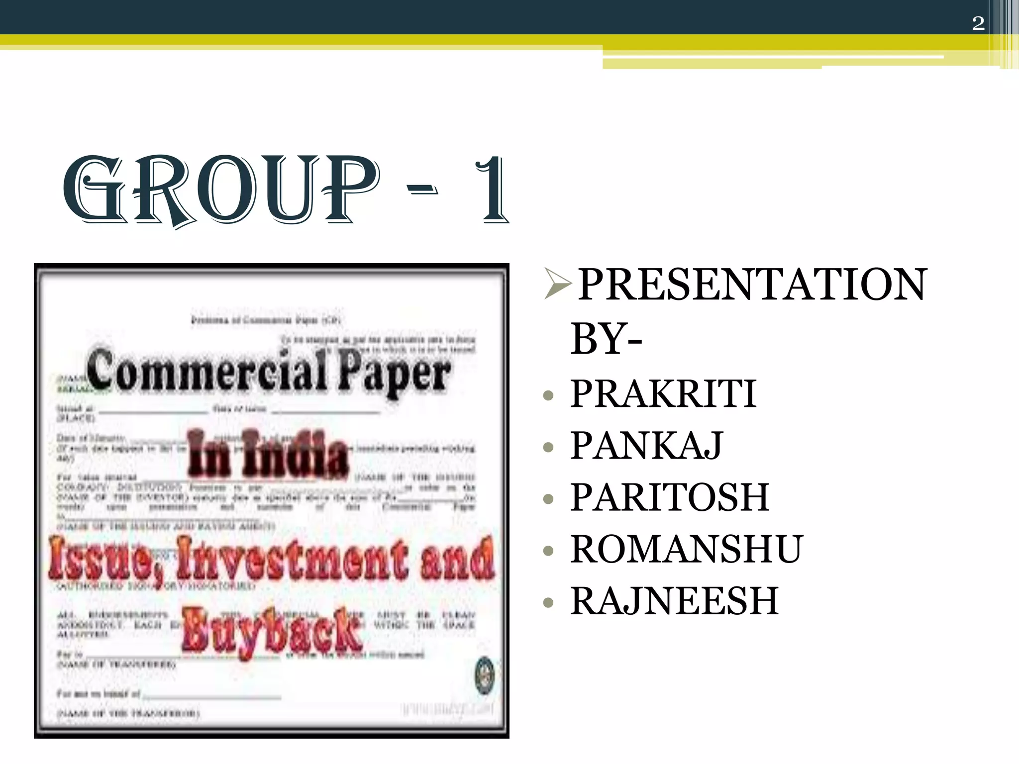 Commercial papers | PPTX