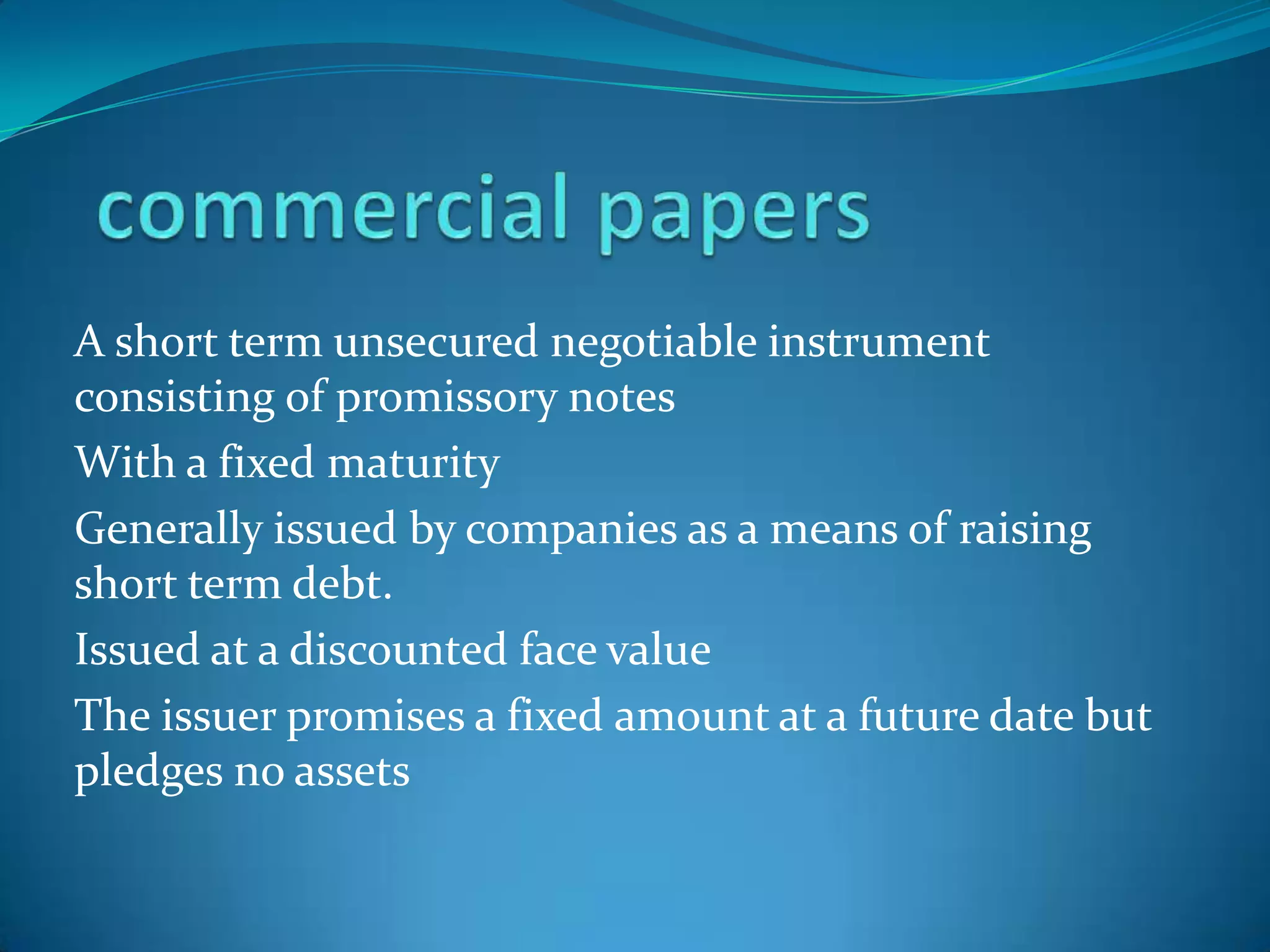 Commercial papers | PPTX