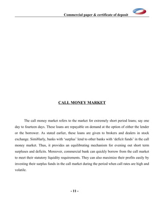 Commercial papers and certificate of deposit | DOC