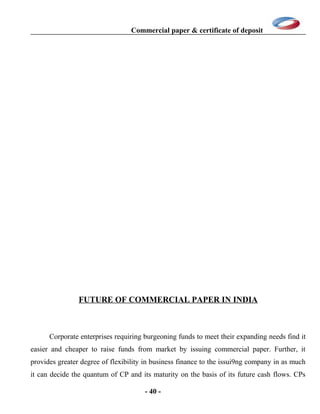 Commercial papers and certificate of deposit | DOC