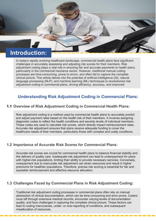 Commercial Plans and Risk Adjustment Coding - Leveraging AI, NLP & Machine learning.pdf