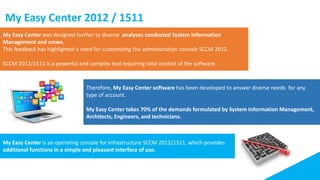 What is My easy center 2.0 for SCCM ? | PPT