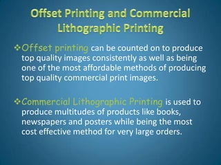Commercial printing | PPTX