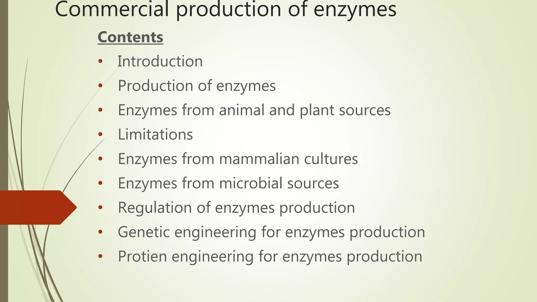 Commercial production of enzyme | PPTX