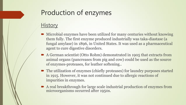 Commercial production of enzyme | PPTX