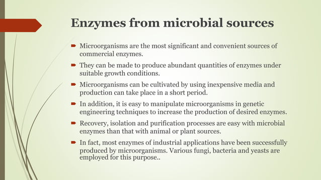 Commercial production of enzyme | PPTX