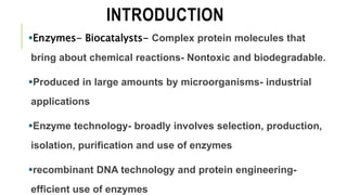 COMMERCIAL PRODUCTION OF ENZYMES.pptx | Chemistry | Science