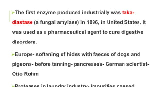 COMMERCIAL PRODUCTION OF ENZYMES.pptx | Chemistry | Science