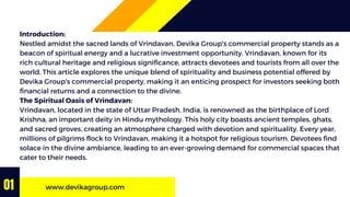 Where Spirituality Thrives: Invest in Devika Group's Commercial Property in Vrindavan | PPTX