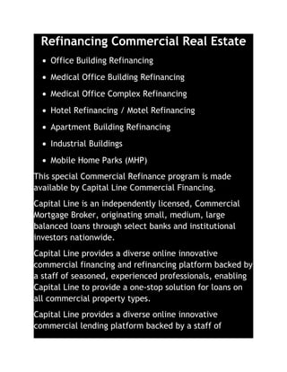 Commercial Property Refinancing | DOC