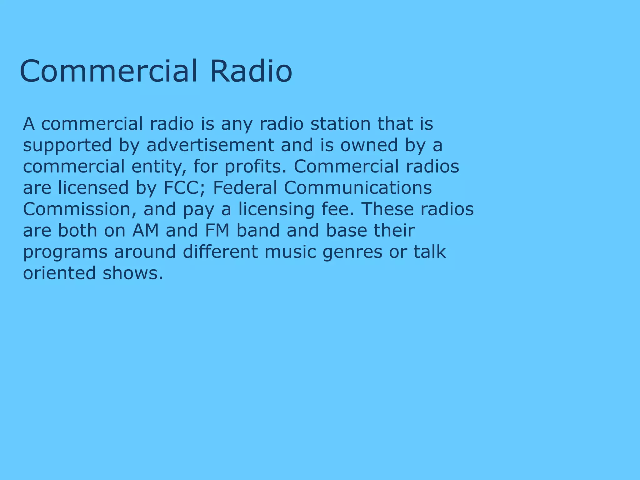 Commercial radio | PPT