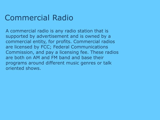 Commercial radio | PPT