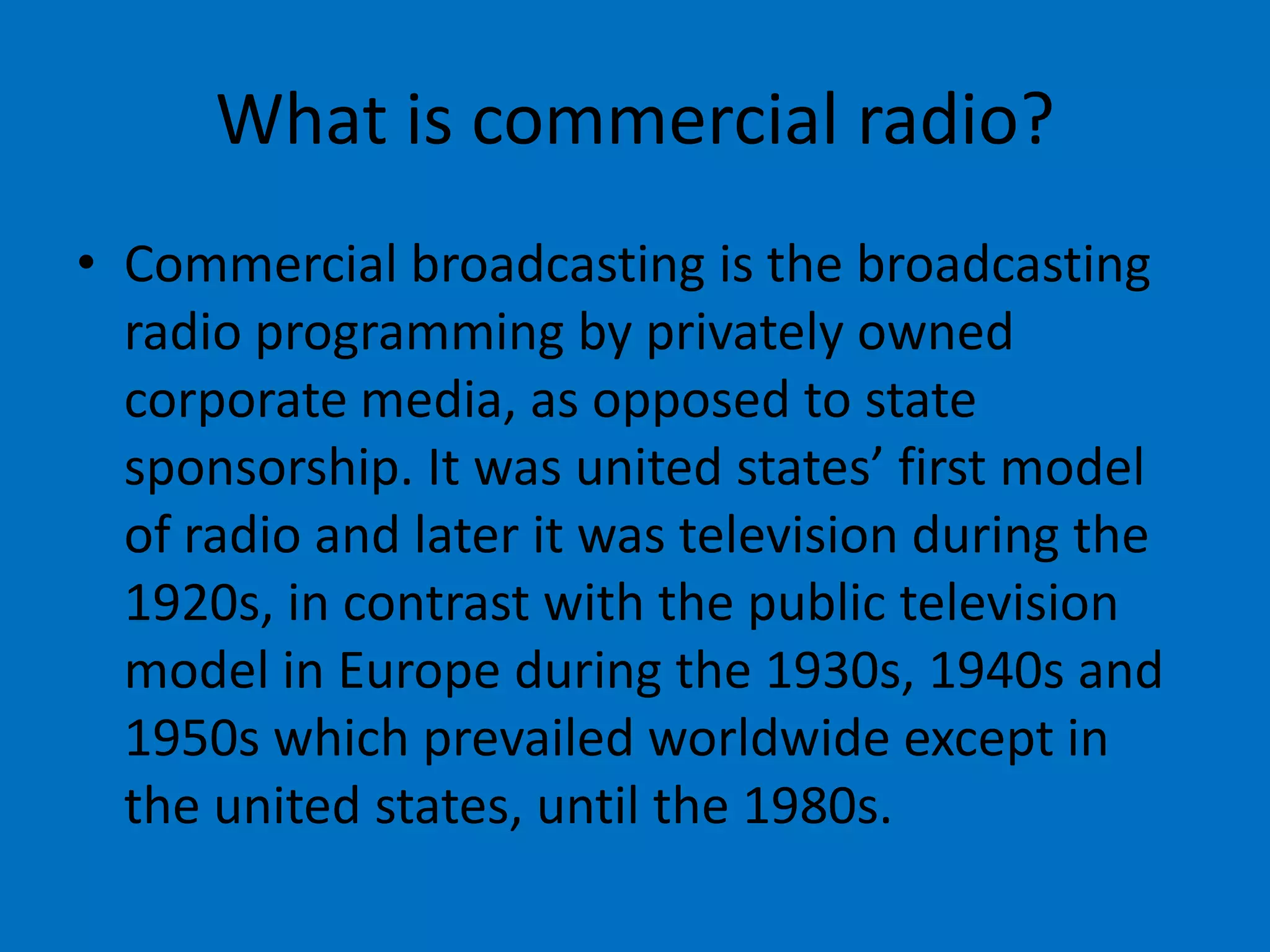Commercial radio | PPTX