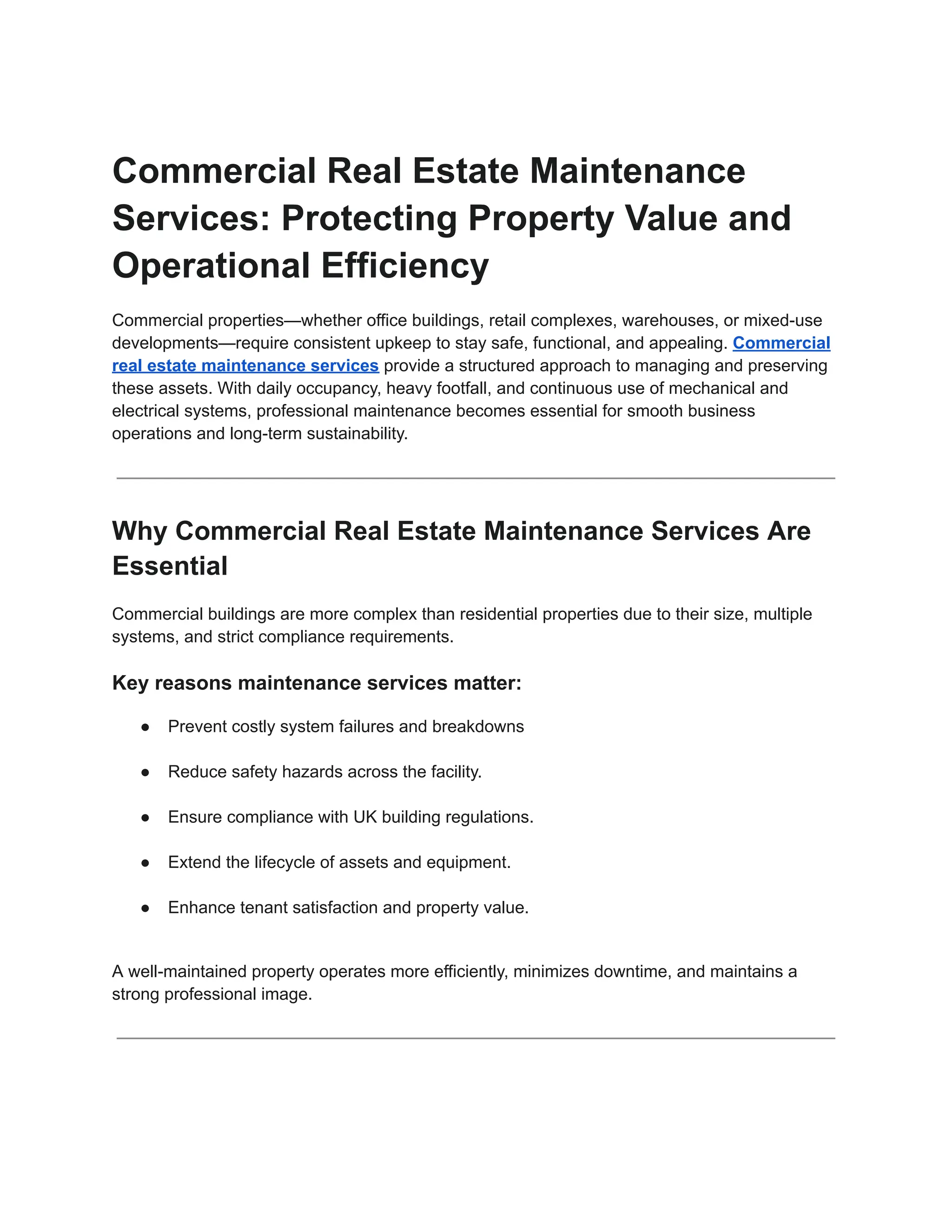 Commercial Real Estate Maintenance Services_ Protecting Property Value and Operational ...