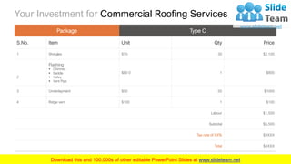 Commercial Roofing Proposal PowerPoint Presentation Slides | PPT