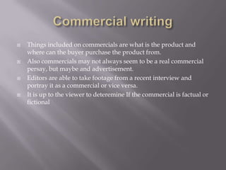 Commercials | PPTX