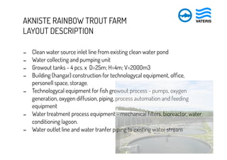 Commercial scale rainbow trout farm_450T per year_Investment project ...