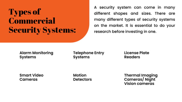 Commercial Security Systems To Safeguard Your Company | PPT