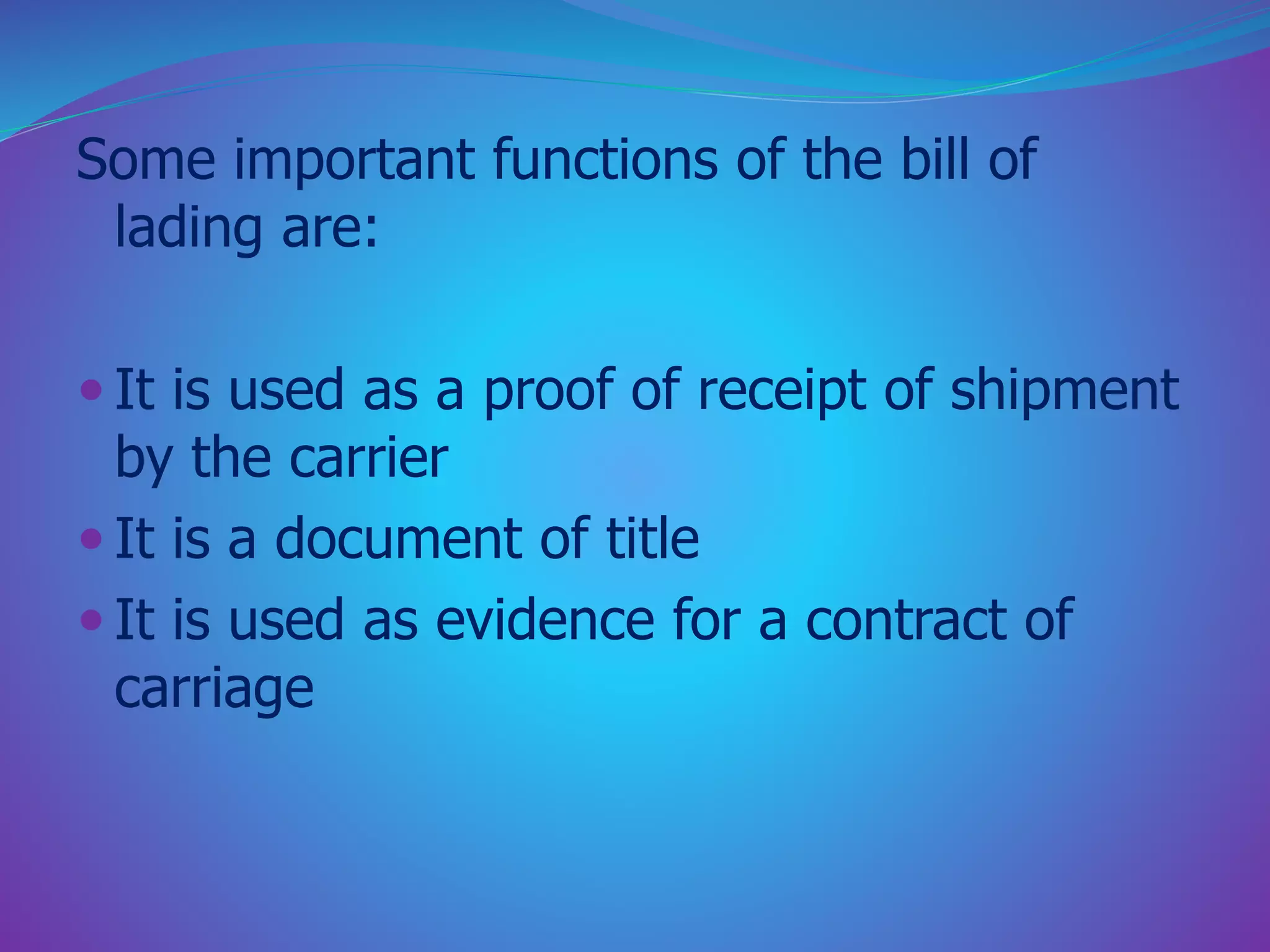 History of the Bill of Lading : An Overview | PPTX