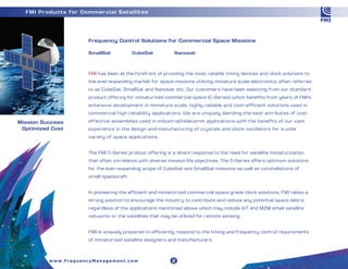 Brochure FMI - Productos comerciales para espacio | PDF | Radio Control ...