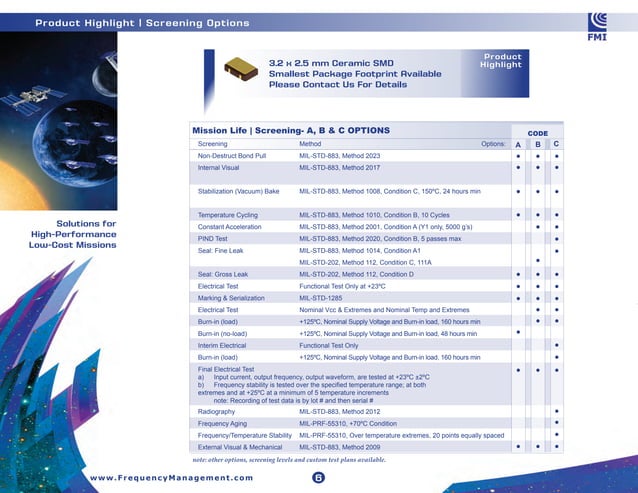 Brochure FMI - Productos comerciales para espacio | PDF | Radio Control ...