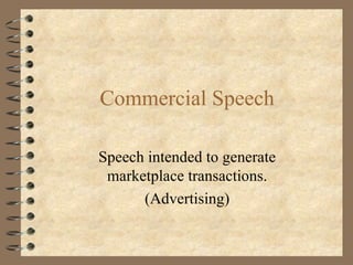 Commercial Speech/Advertising Regulation | PPT
