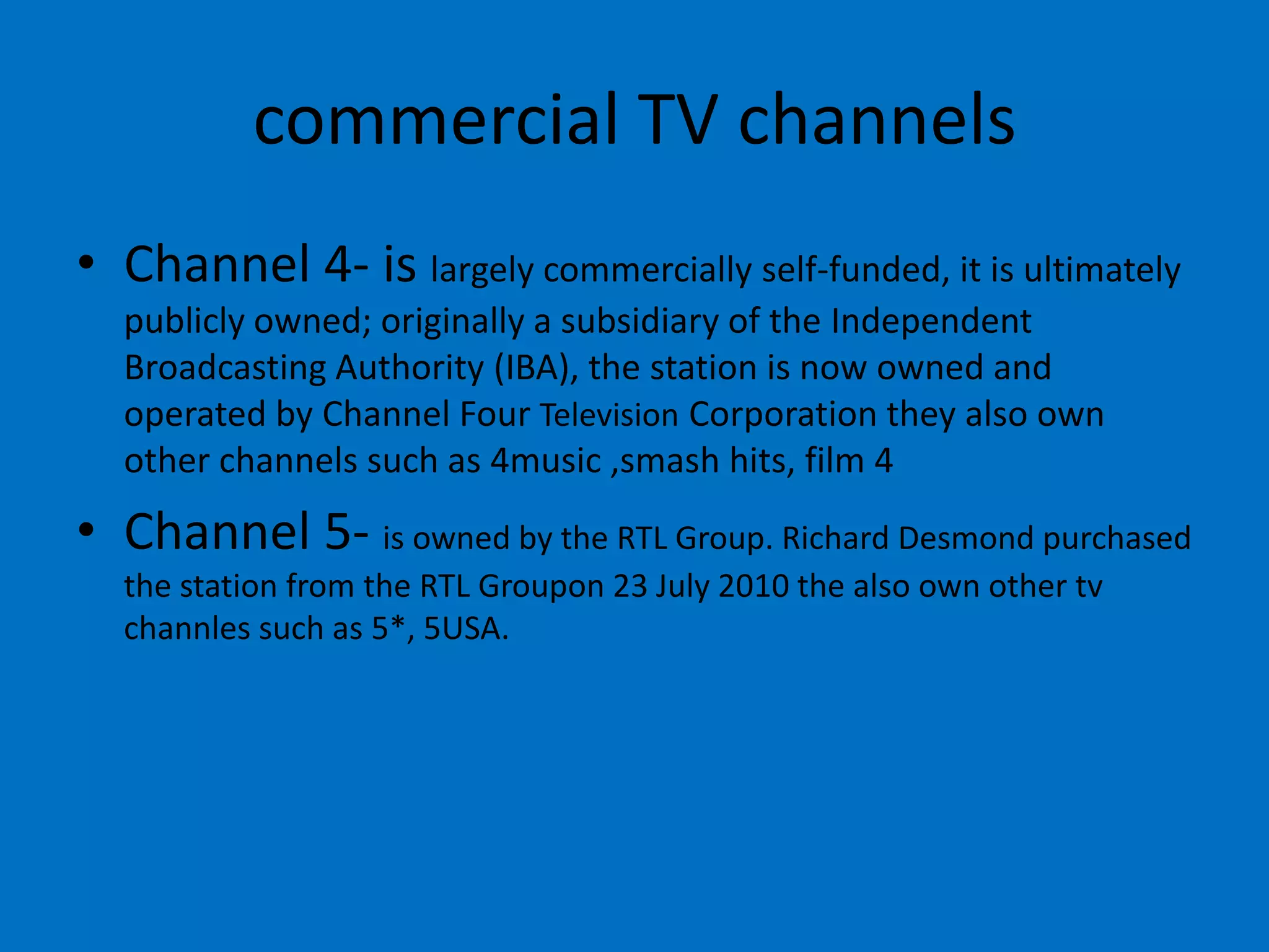 Commercial television | PPTX