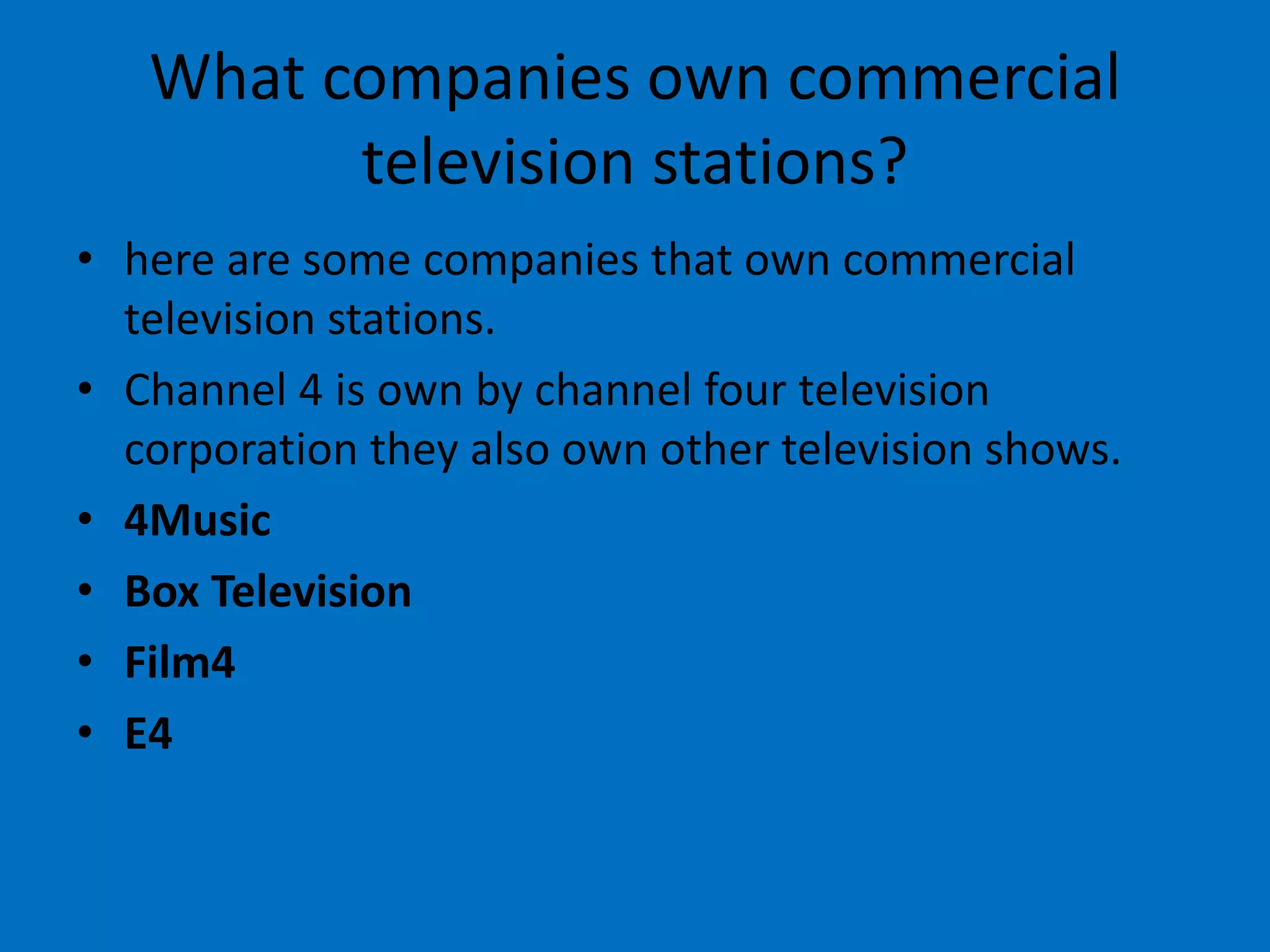 Commercial television | PPTX
