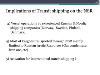 Commercial transit through the northern sea route | PDF