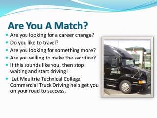 Commercial truck driving power point | PPTX