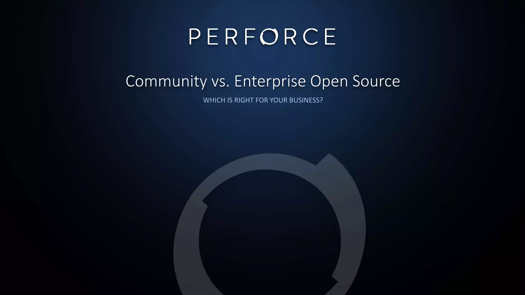 Community vs. Commercial Open Source | PPT