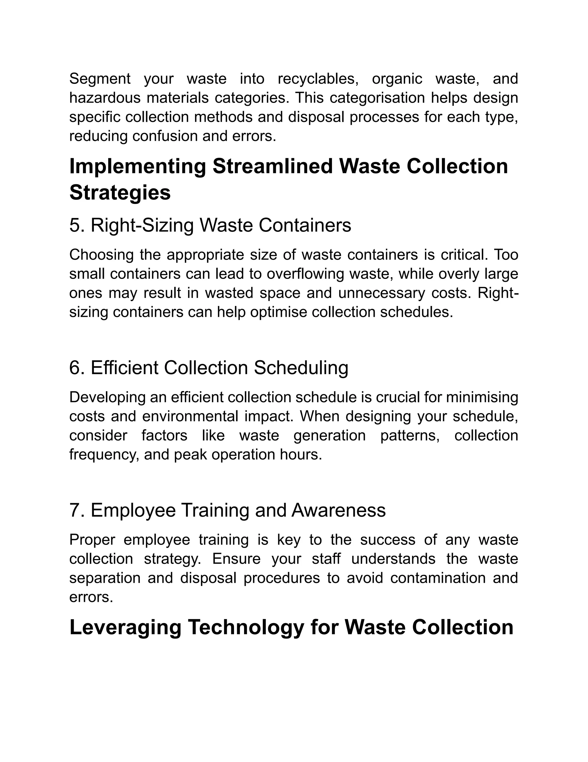 Commercial Waste Collection for Businesses | PDF