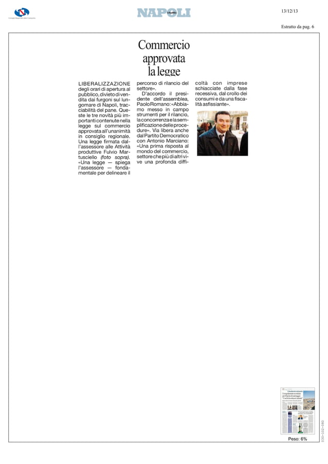 Rassegna stampa Legge distribuzione commerciale | PDF