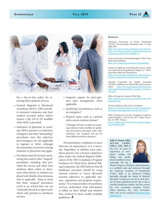 Anesthesia Business Consultants Communique fall 2019 | PDF