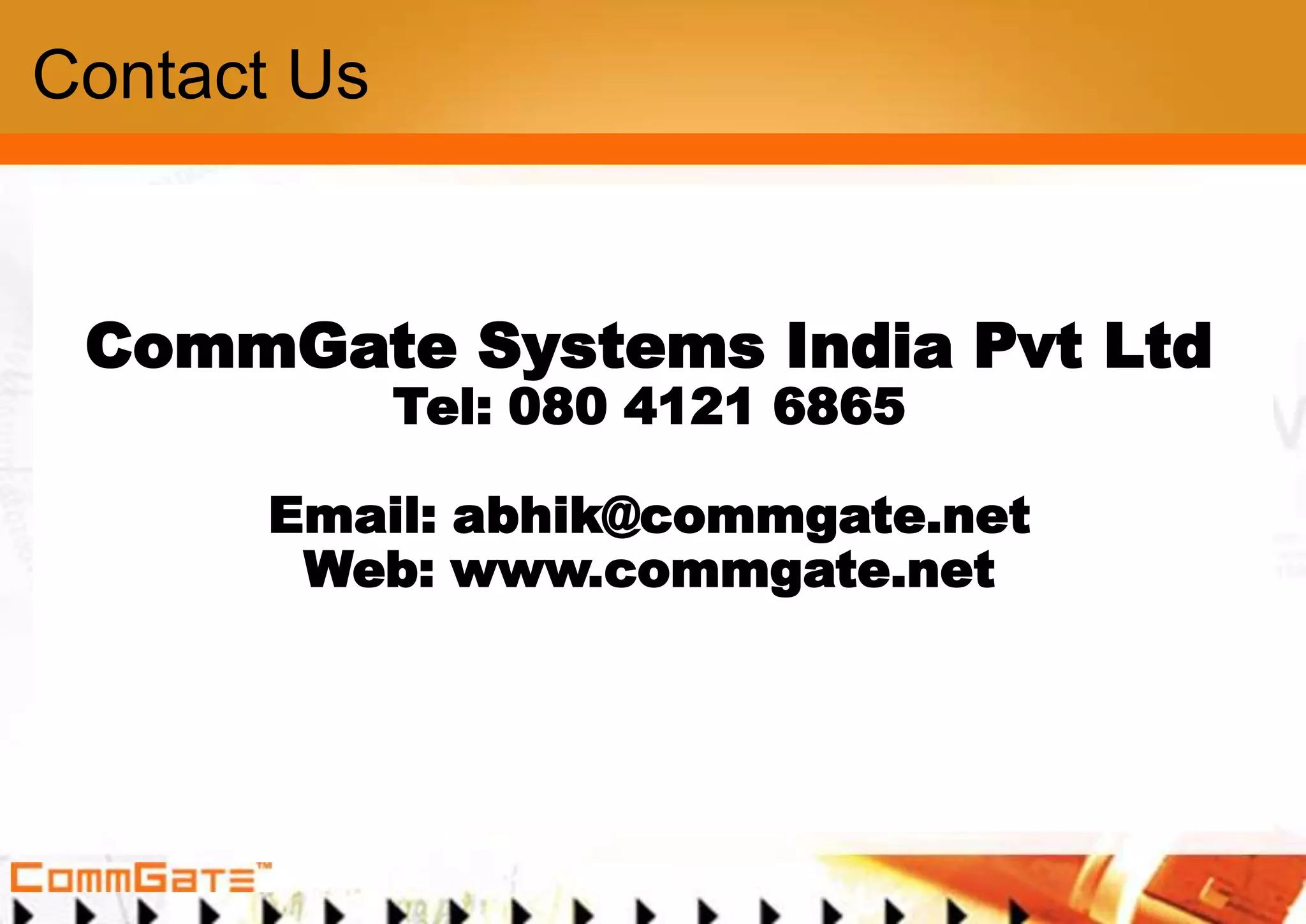 Comm Gate Corporate Profile V0.4 | PPTX
