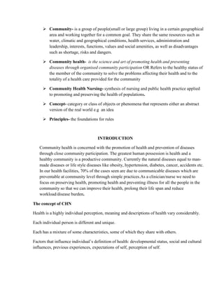 COMM HEALTH NOTES.doc