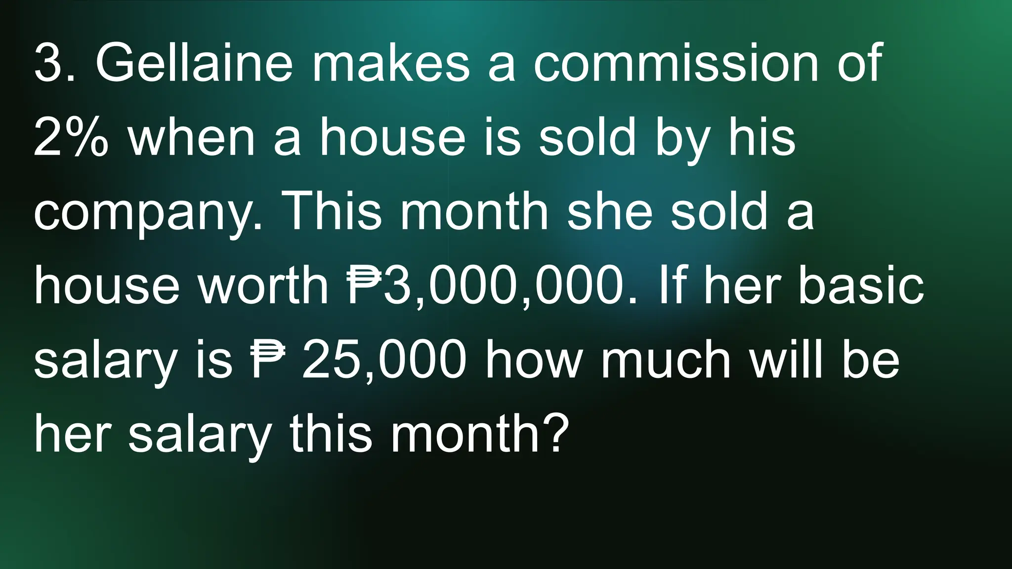 Commission word problem for Grade 6 Learners | PPTX