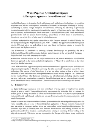 European Commission plan for regulating artificial intelligence in the ...