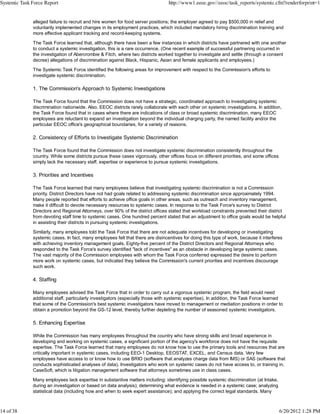 COMMISSIONER CHARGE - EEOC Systematic Task Force | PDF | Human ...