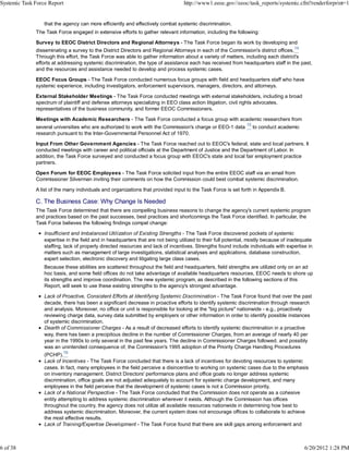 COMMISSIONER CHARGE - EEOC Systematic Task Force | PDF | Human ...