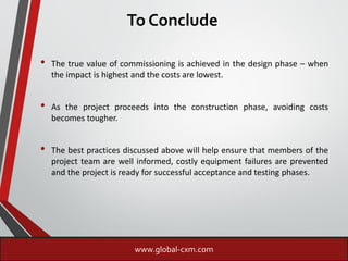 Commissioning - Best Practices During the Construction Phase | PPT