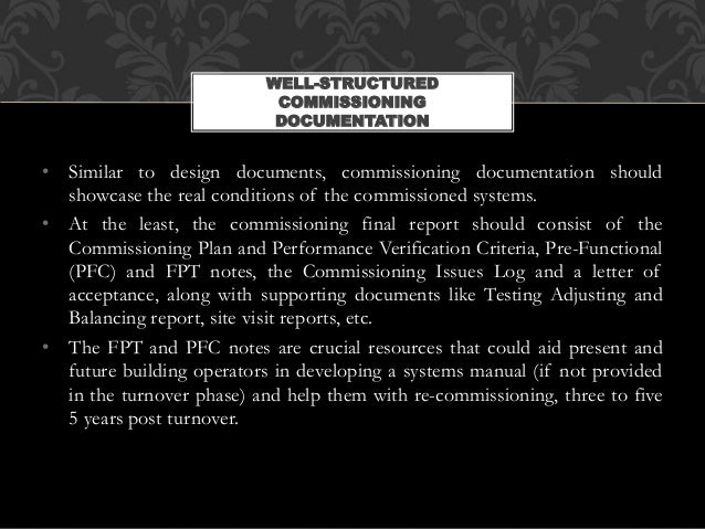 Commissioning Best Practices to Follow during the Turnover Phase | PPTX