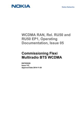 Commissioning flexi multiradio_bts_wcdma | PDF | Computer Networking | Computing