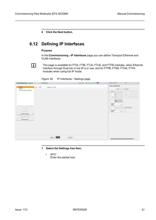 Commissioning flexi multiradio_bts_wcdma | PDF