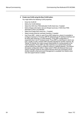 Commissioning flexi multiradio_bts_wcdma | PDF