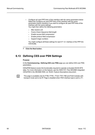 Commissioning flexi multiradio_bts_wcdma | PDF